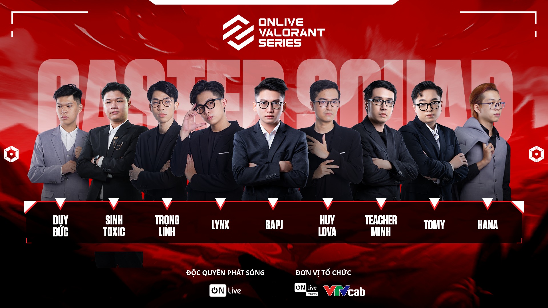 Dàn Caster siêu hot đồng hành cùng OVS (ON Live VALORANT Series) 2024